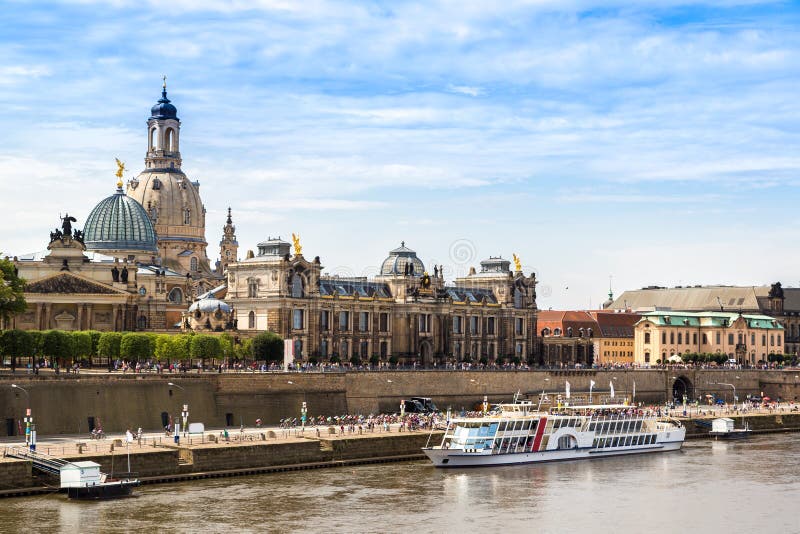 Panoramic view of Dresden stock photo. Image of architecture - 186608704