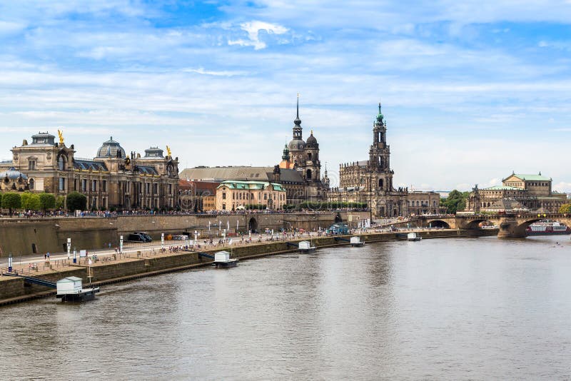 Panoramic view of Dresden stock image. Image of cloud - 187896495