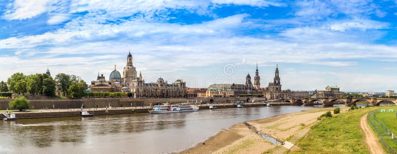 Panoramic view of Dresden stock image. Image of attraction - 187905719