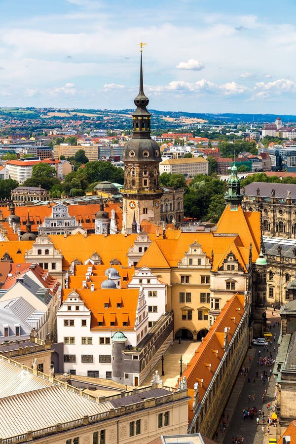 Panoramic view of Dresden stock image. Image of summer - 187944897