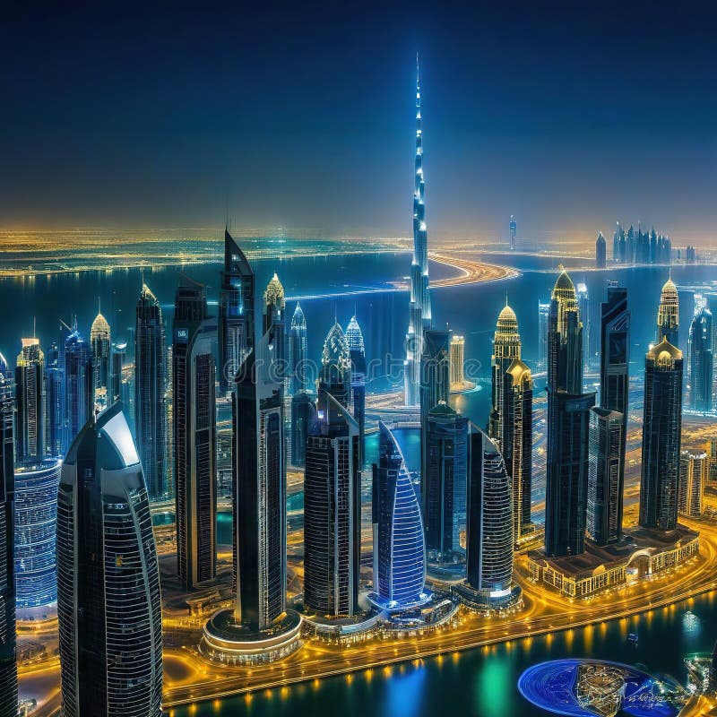 Panoramic View of the Dubai City Skyline at Stock Image - Image of ... Panoramic View of the Dubai City Skyline at Stock Image - Image of ...