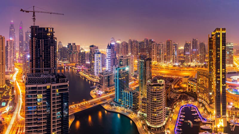 Panoramic View of the Dubai Marina Skyline. Dubai - UAE: October 2019 ... Panoramic View of the Dubai Marina Skyline. Dubai - UAE: October 2019 ...