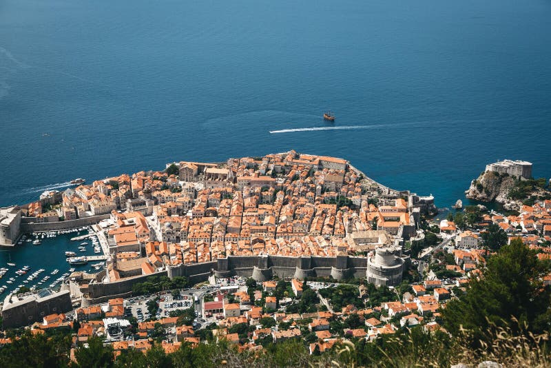 Panoramic View of Dubrovnik Stock Image - Image of blue, balkan: 155382747