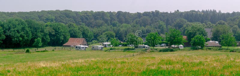 Panoramic View of Dutch Campground Stock Image - Image of beautiful ...