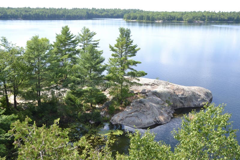 Panoramic View from Eagles Nest Lookout Across McCrae Lake Stock Photo ...