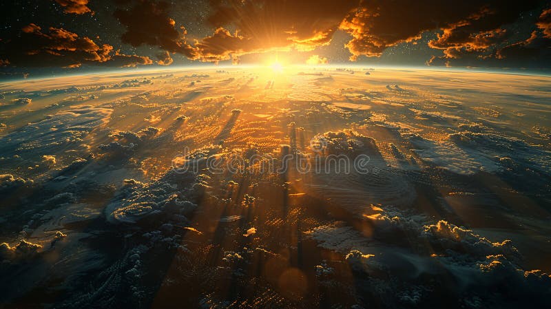 A Panoramic View of Earth from the Edge of Space Stock Photo - Image of ...