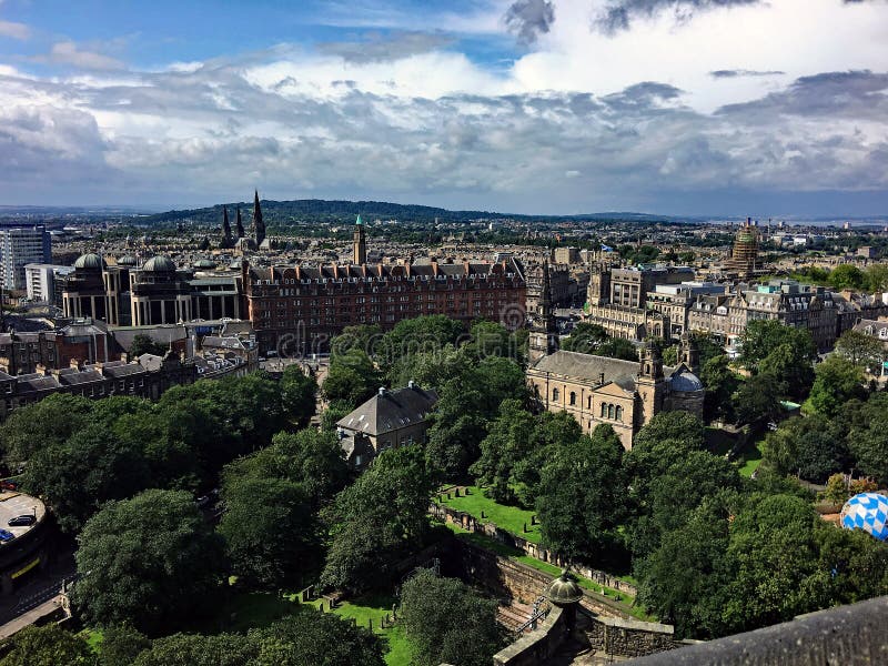 A Panoramic View of Edinburgh Stock Image - Image of august, scotland ...