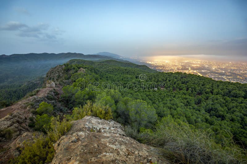 Panoramic View of El Valle Natural Park, Murcia, Spain, Stock Photo ...