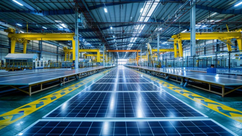 A Panoramic View of the Entire Production Line Showcasing the Scale and ...