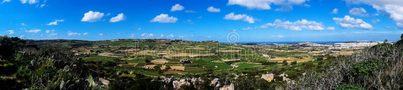 Panoramic View of the Environment in Malta Stock Photo - Image of ...