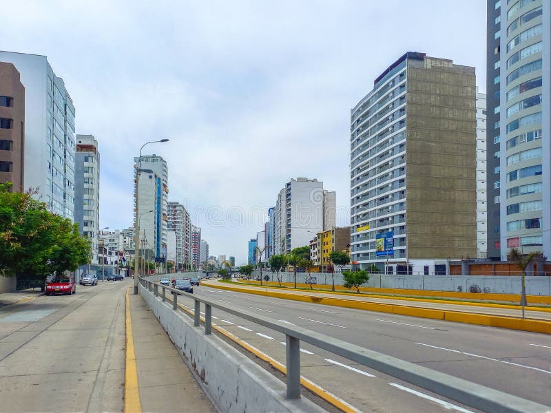 Panoramic View of the Expressway En Lima. Editorial Stock Image - Image ...