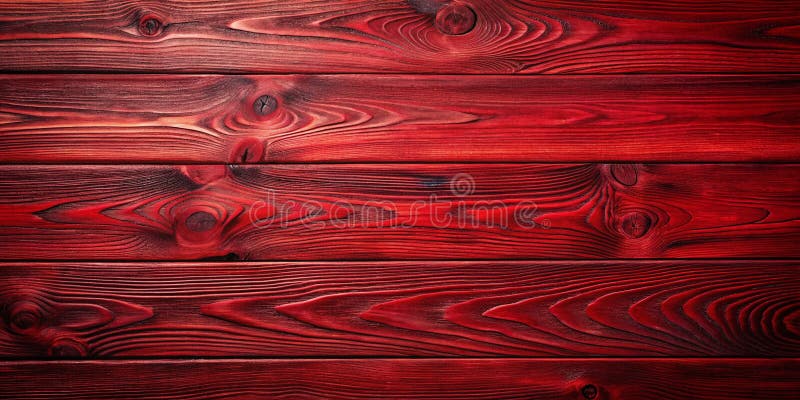 Panoramic View of Exquisite Deep Red Wood Planks a Richly Textured ...