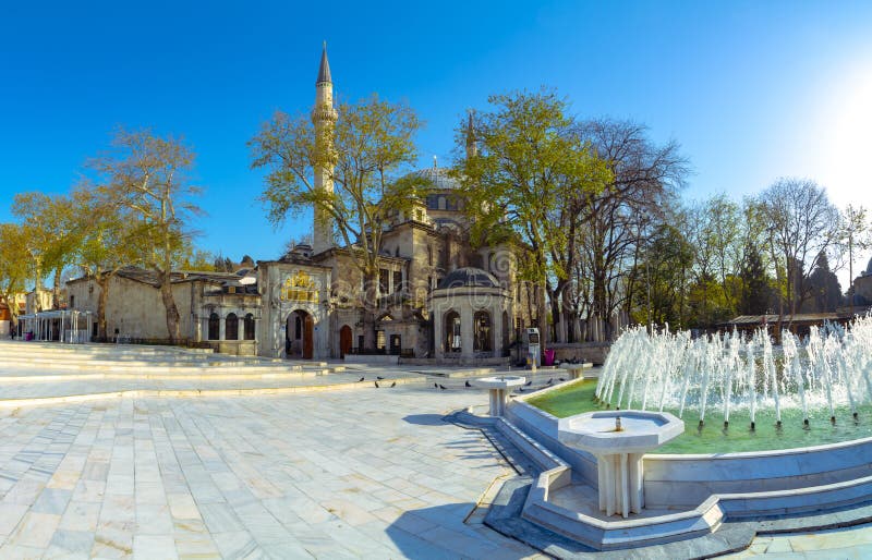 Panoramic View of Eyup Sultan Mosque and Square in Istanbul Stock Image ...