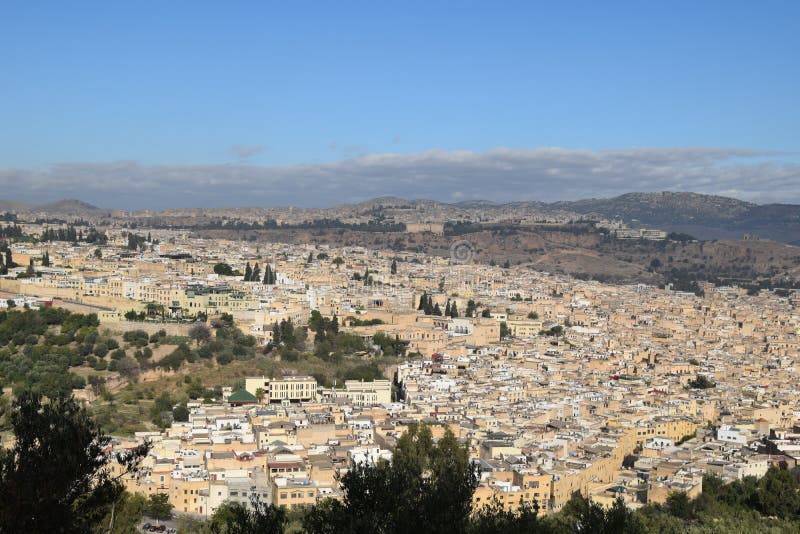 Panoramic View of Fez, Morocco Stock Image - Image of africa, panoramic ...
