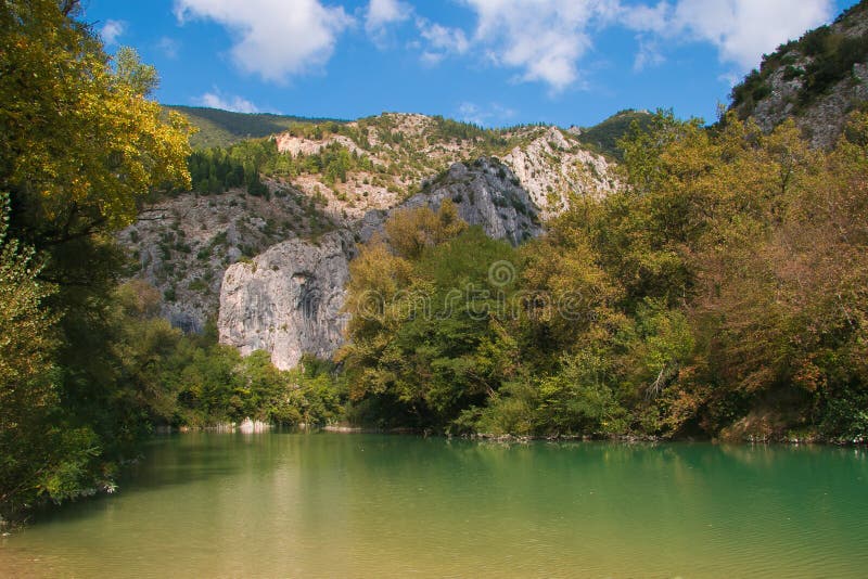 Furlo Gorge, Pass Marche Italy Gola Del Furlo Stock Photo - Image of ...