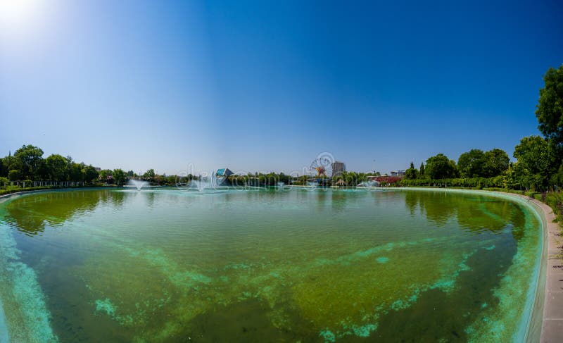 Panoramic View of Genclik Parki. Genclik Parki (Youth Park) is a Public ...