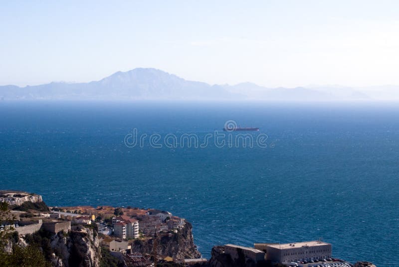 View on Gibraltar Town and Harbour Stock Photo - Image of delivery ...