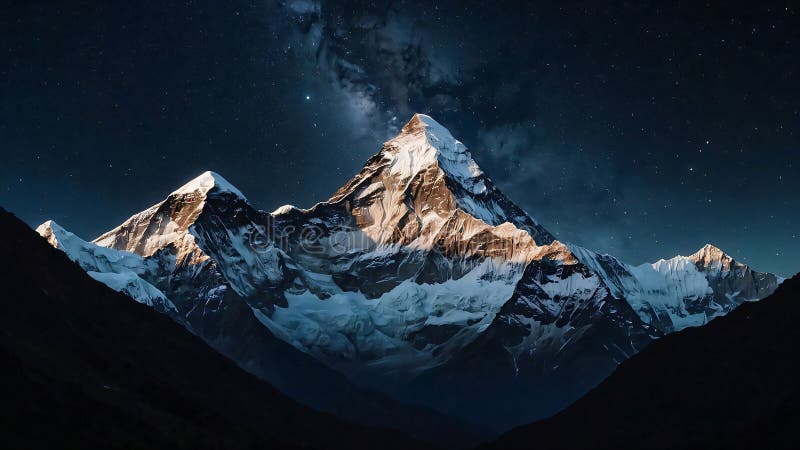 Panoramic View of Great Himalayan Range at Evening, with the Mountains ...