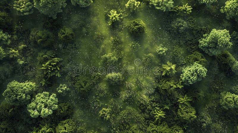 Panoramic View of a Green Landscape, Aerial View of a Green Landscape ...