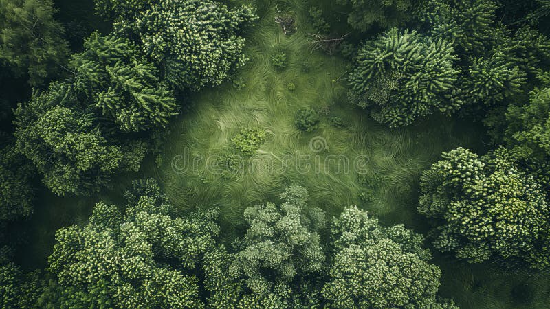 Panoramic View of a Green Landscape, Aerial View of a Green Landscape ...