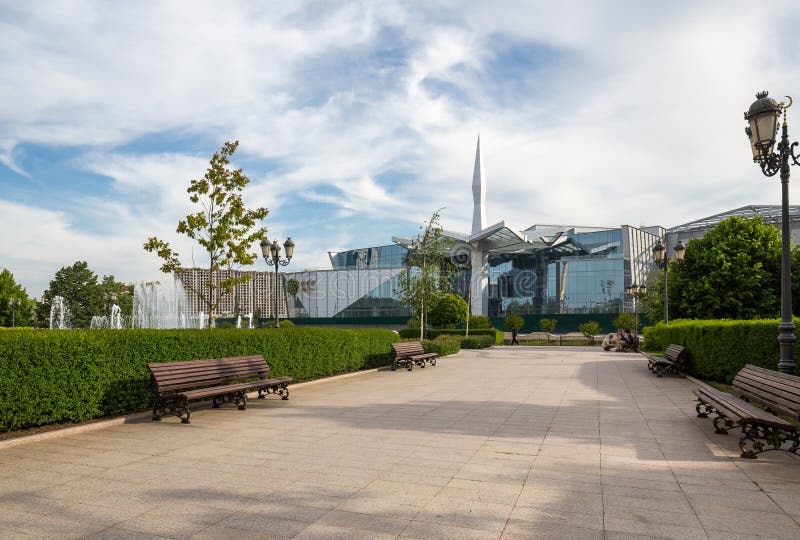 Panoramic view of Grozny editorial stock image. Image of view - 297956414