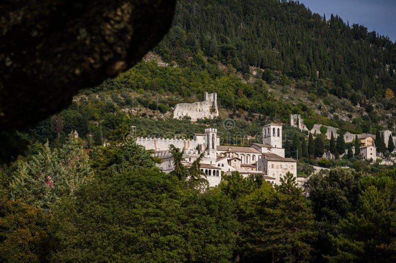Panoramic View of Gubbio, Italy Stock Image - Image of landmark, city ...