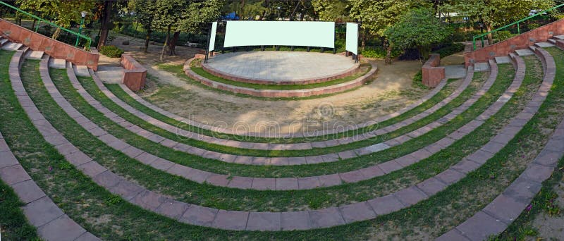Panoramic View of the Half-round 180-degree Open Stage for a Theatre ...
