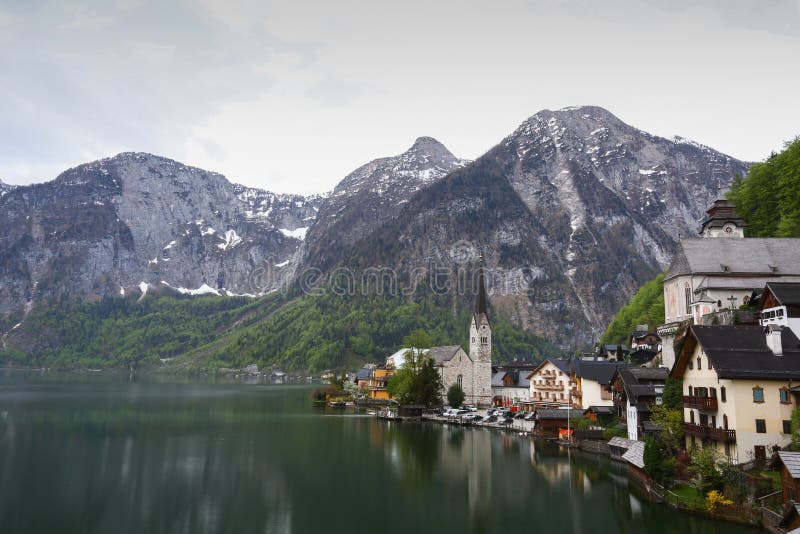 View To Hallstatt in Salzkammergut Stock Image - Image of viewpoint ...