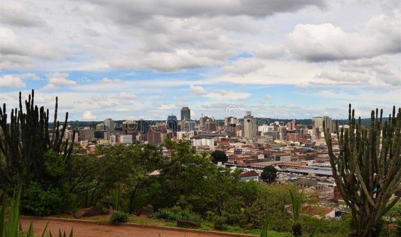 Panoramic View of Harare City Centre, Zimbabwe Stock Image - Image of ...