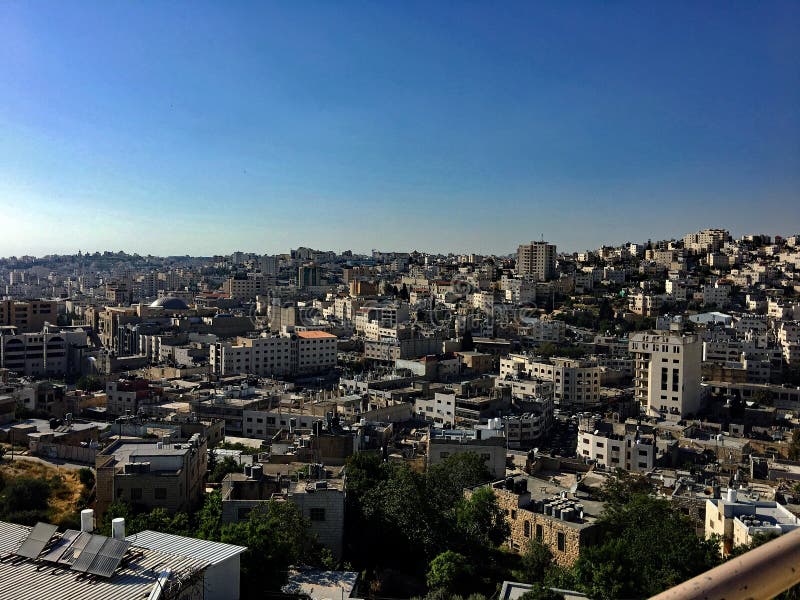 A Panoramic View of Hebron in Israel Stock Image - Image of panoramic ...