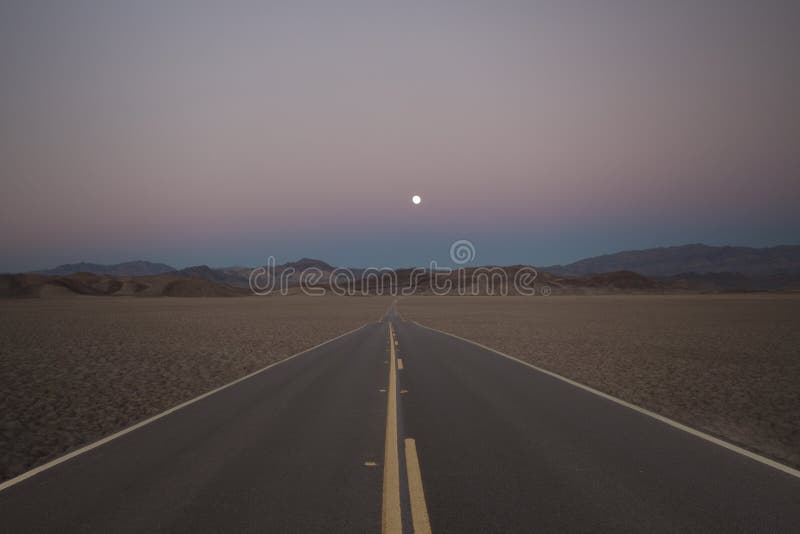 Road through the Nevada Desert Stock Image - Image of ride, mojave ...