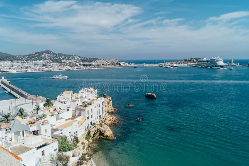 Beautiful Ibiza stock image. Image of europe, panoramic - 83487197