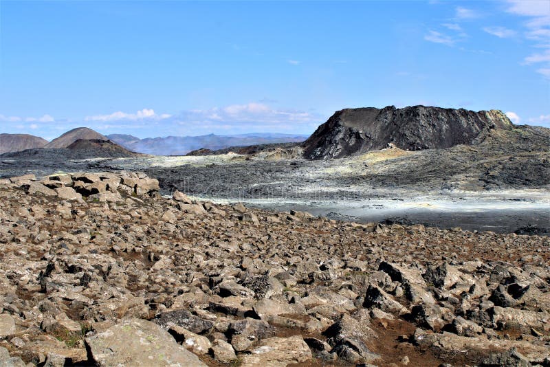 Panoramic View in Iceland - Lava Field Stock Image - Image of composed ...