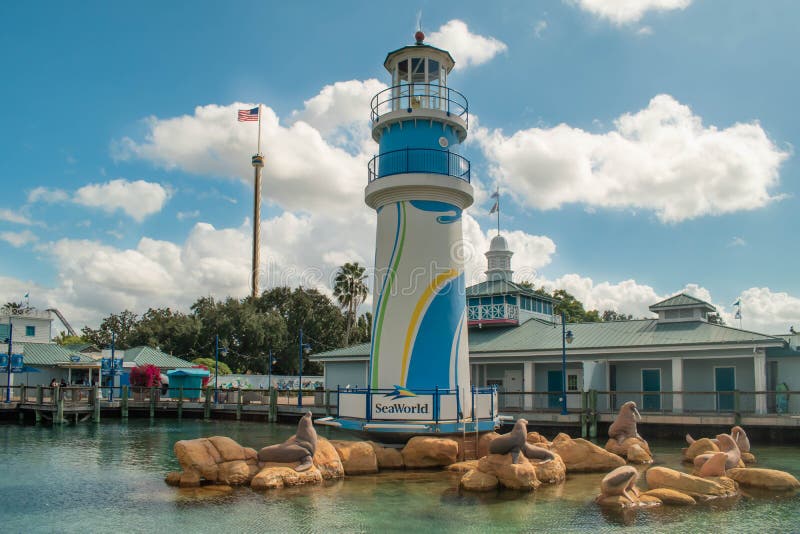 Panoramic View Of Icon Lighthouse At Seaworld 72 Editorial Stock Image ...