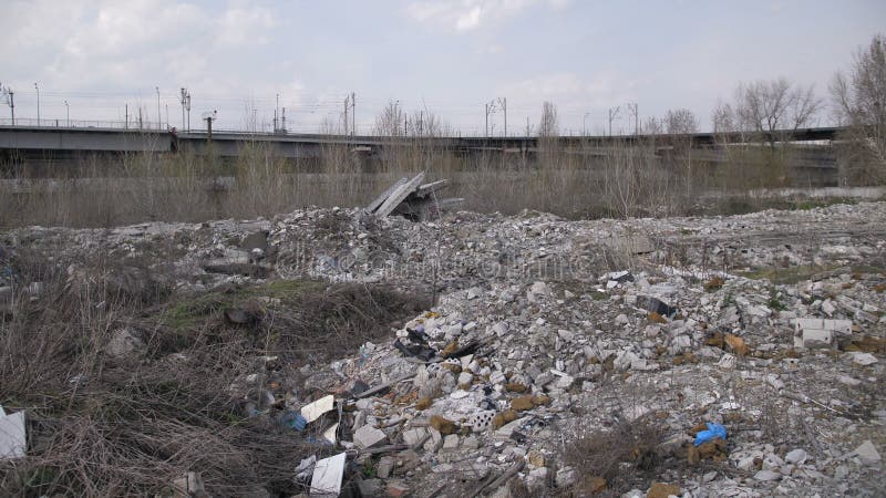 Panoramic View of Illegal Garbage Dump in the City Stock Footage ...
