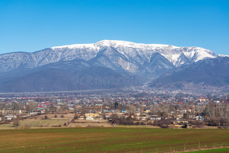 Panoramic View of the Ismayilli City, Located in the North of Azerbaijan Stock Photo - Image of ...