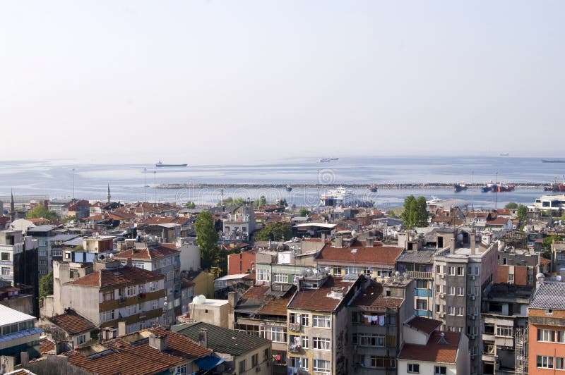Panoramic View of Istanbul Roofs Stock Image - Image of asia ...