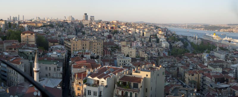 Panoramic View of Istanbul, Turkey Editorial Stock Photo - Image of ...