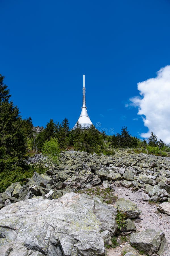 Panoramic View of Jested Mountain with Its Iconic Tower on the Top ...