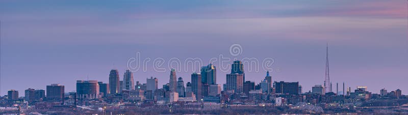 Panoramic View of Kansas City Skyline, USA Editorial Photography ...