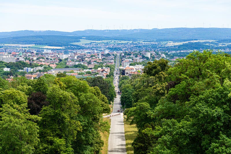 Panoramic View of Kassel City, Hessen, Germany Stock Photo - Image of ...