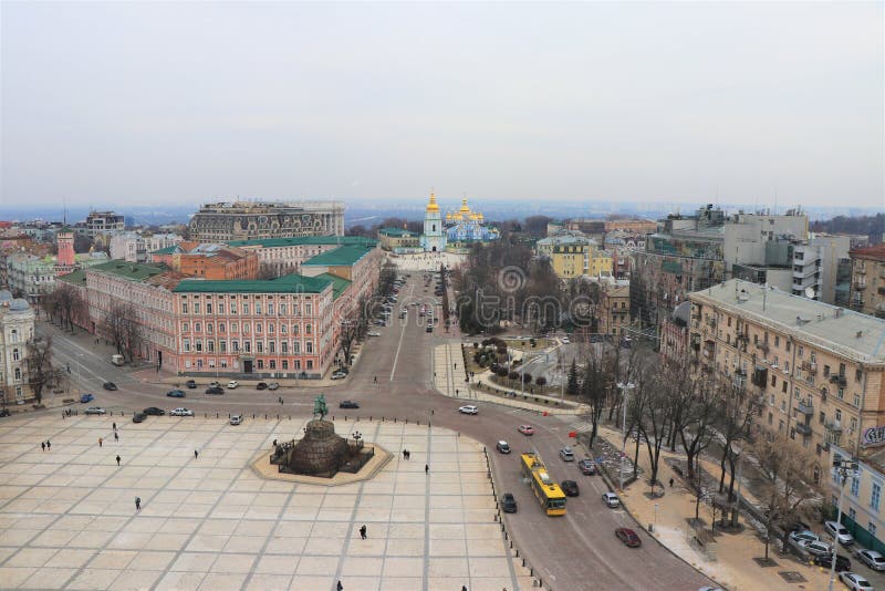 Panoramic View of Kiev. with the Monastery of St. Michael in the ...