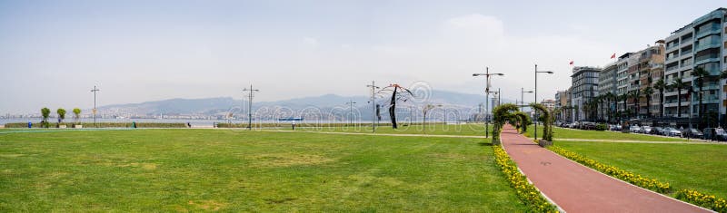 Panoramic View of Kordon Coast in Alsancak District. Editorial Image ...