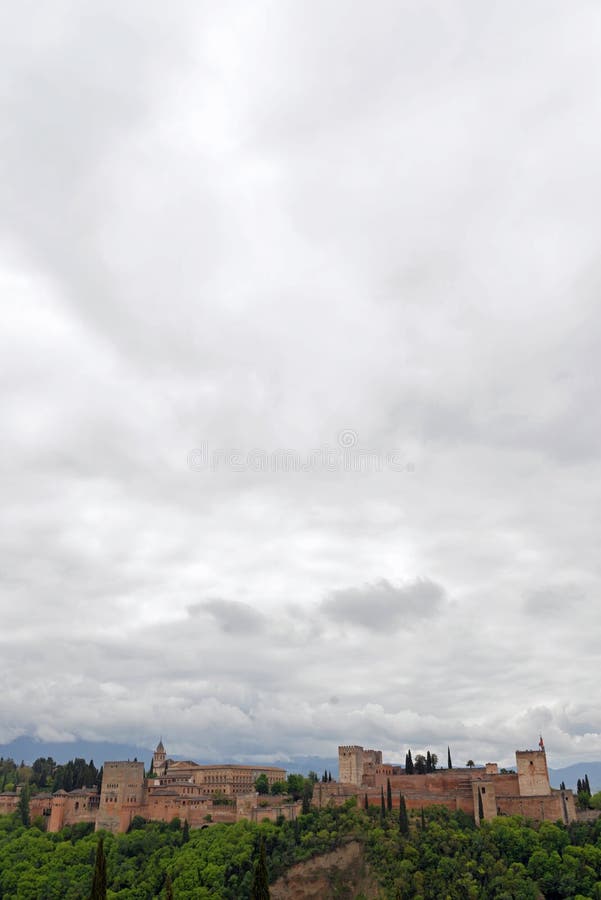 View of the Alhambra in Granada Stock Image - Image of europe ...