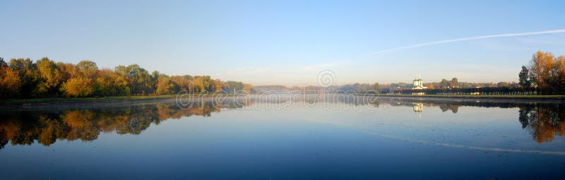 Lake Clouds Sky Water Panoramic, Panorama, Banner Stock Photo - Image ...