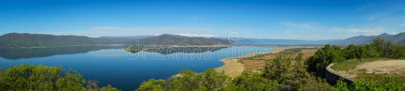 Panoramic View of Lake Prespa, Greece Stock Photo - Image of panorama ...