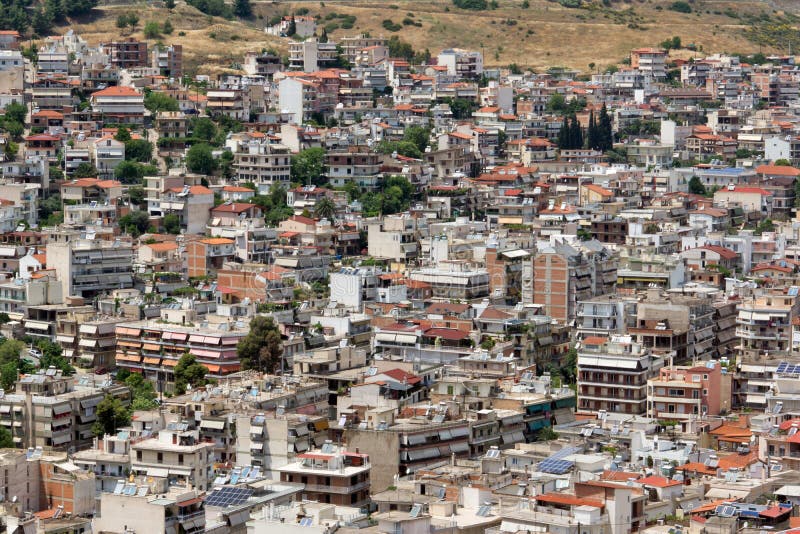 Panoramic View of Lamia City, Greece Stock Photo - Image of famous ...