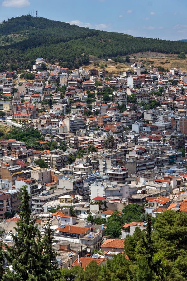 Panoramic View of Lamia City, Greece Stock Photo - Image of city ...