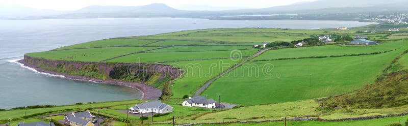 Panoramic View of Landscape Along the Ring of Kerry Stock Photo - Image ...