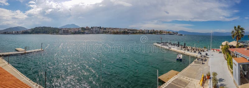 Panoramic View of the Landscape of Chalcis, Euboea Greece Editorial ...